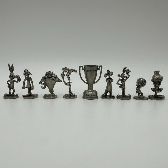 Games | 9 Looney Tunes Monopoly 1999 Pewter Tokens Complete Set | Poshmark